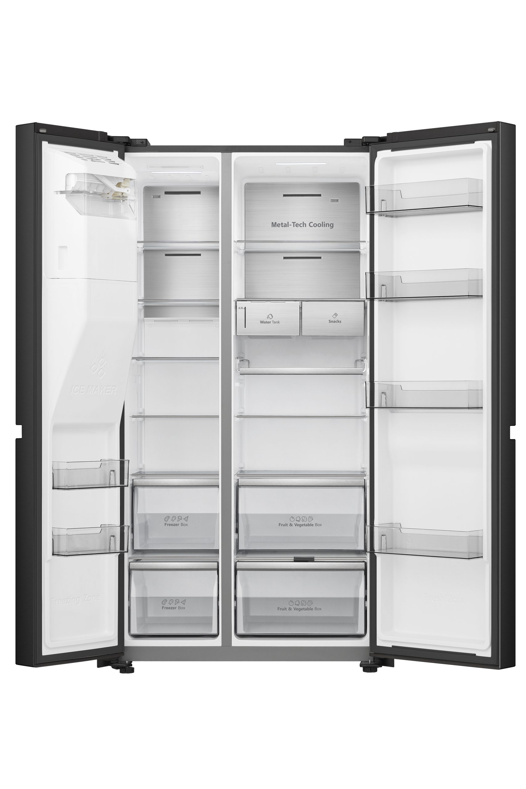 Hisense H780SB-IDL 601 L Black Stainless Multi-Door + Dispenser | Giovision