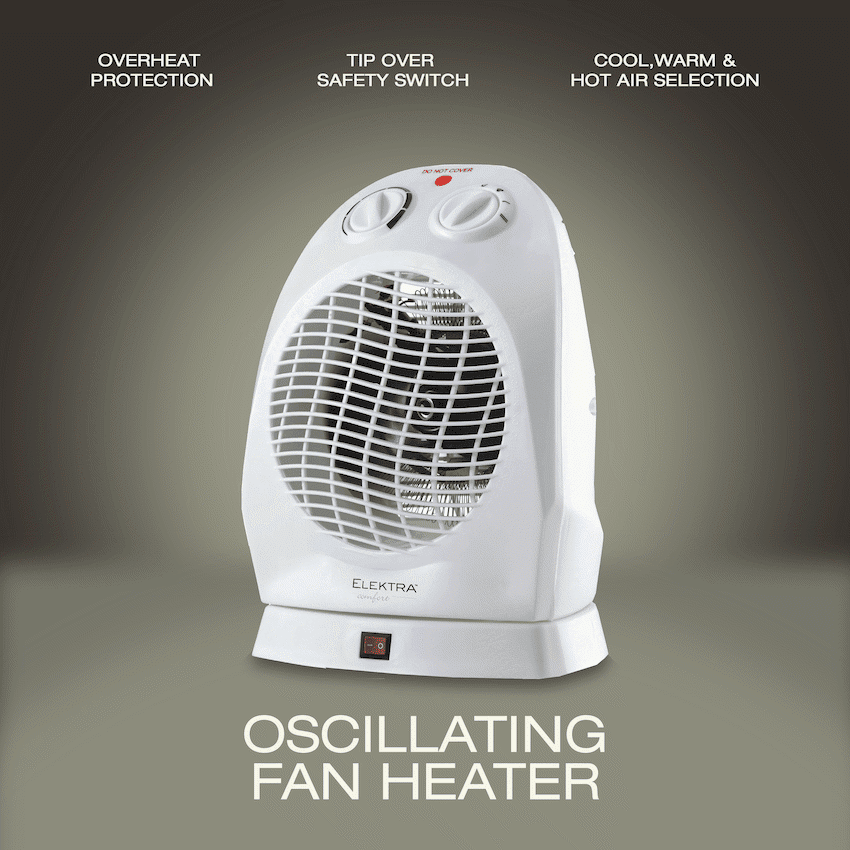 Elektra Comfort Oscillating Fan Heater | Giovision